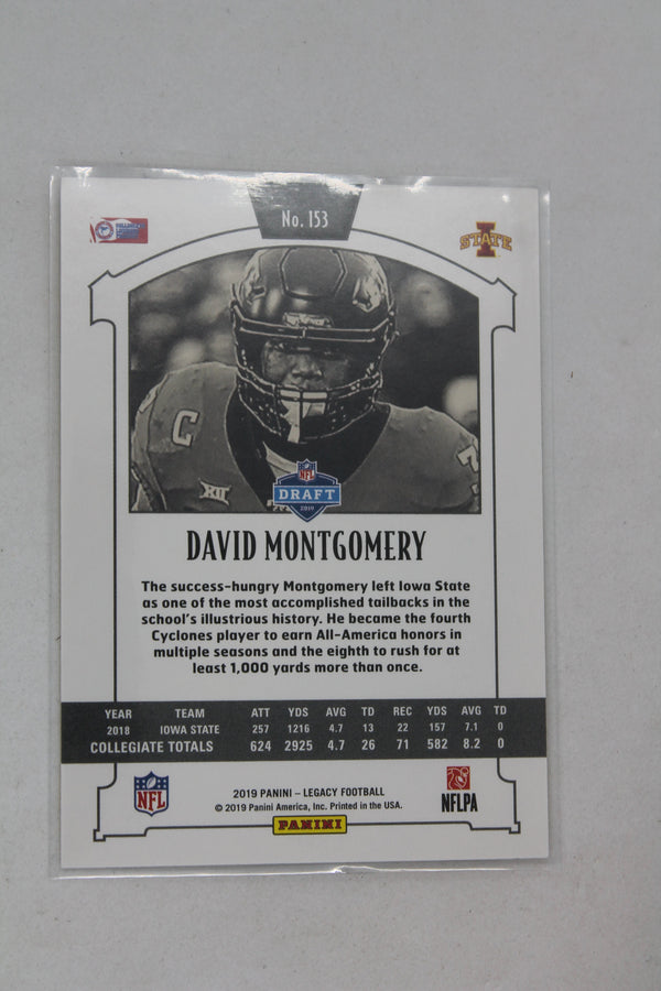 David Montgomery 2019 Panini Legacy Yellow - Rookies - Rookie Card #12 ...