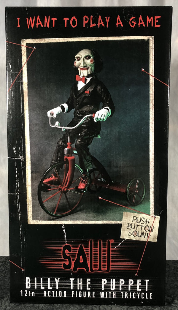 NECA Billy The Puppet 12'' Talking Figure Riding Tricycle -Saw - JJ ...